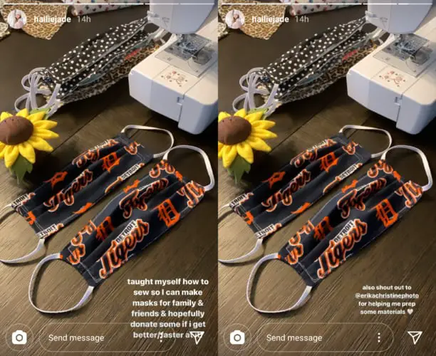 Eminem's Daughter Hailie Jade Makes Face Masks For Family & Friends