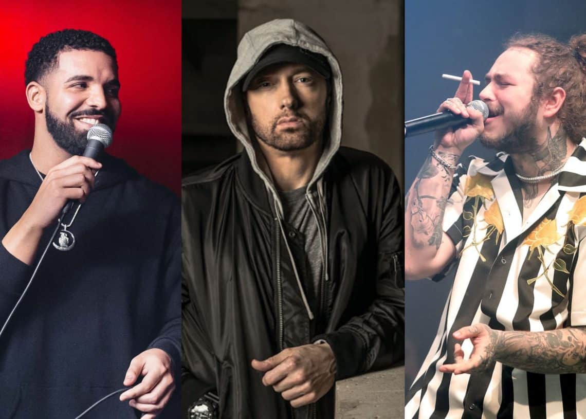 Drake, Post Malone & Eminem Are 2010s Most Streamed Artists in the US