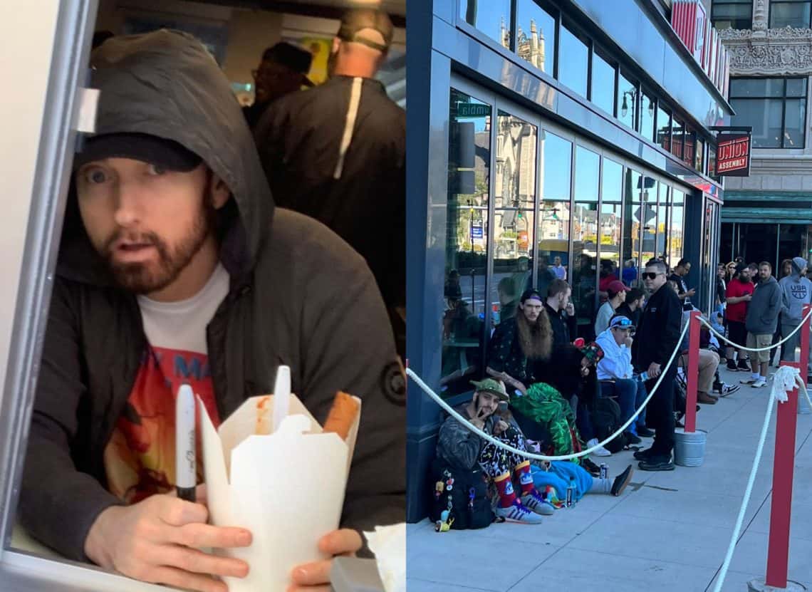 Eminem Himself Serves "Mom's Spaghetti" At His New Restaurant In Detroit
